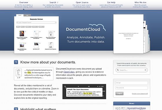 DocumentCloud – online katalog za dokumente i više | MC_ONLINE